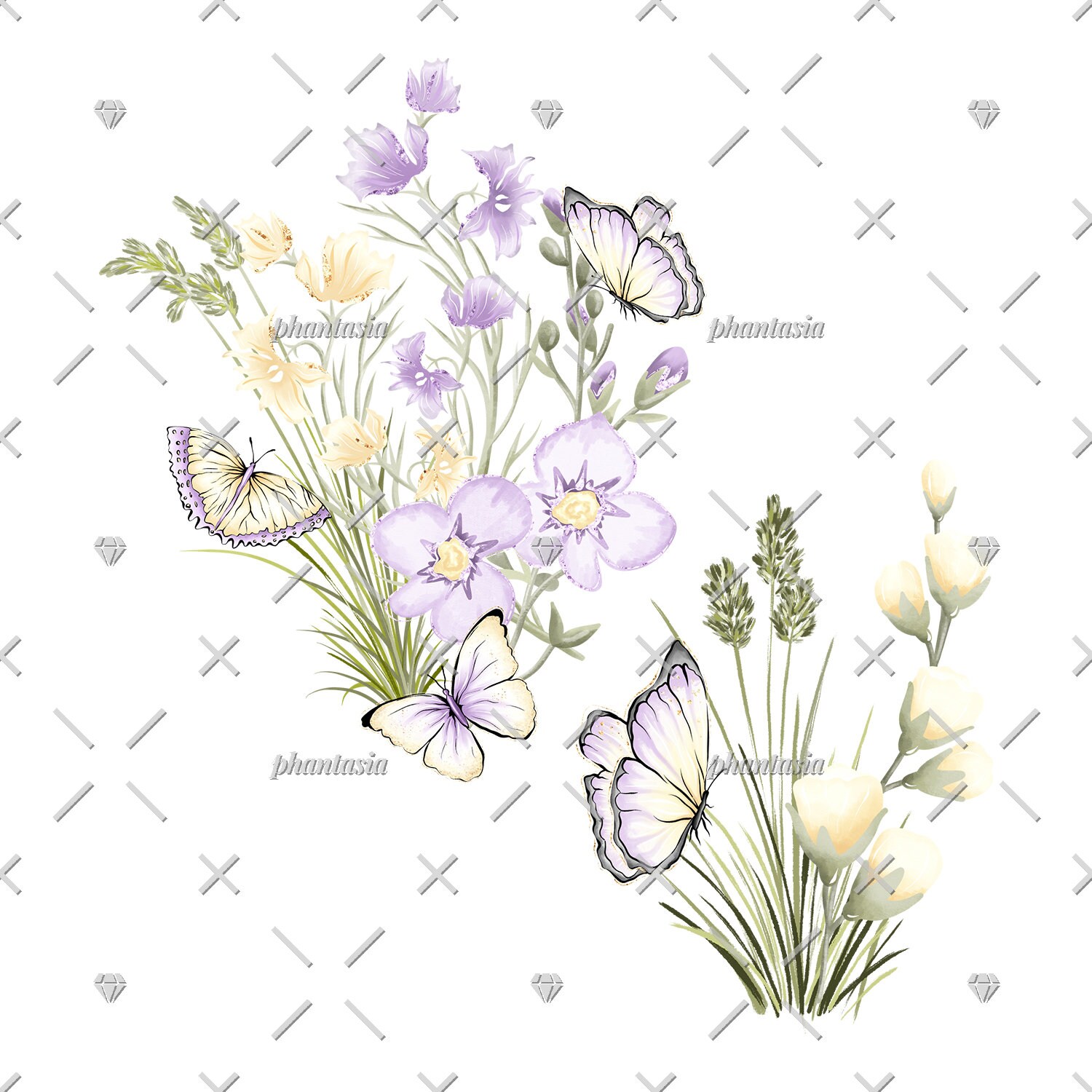 Butterflies Watercolor Cliparts Spring Butterfly Pastel - Etsy