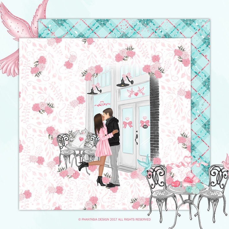 Valentines Day Digital Paper Pack Valentines Digital Paper | Etsy