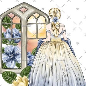 Princess Watercolor Cliparts, Spring Princess, Spring Watercolor ...