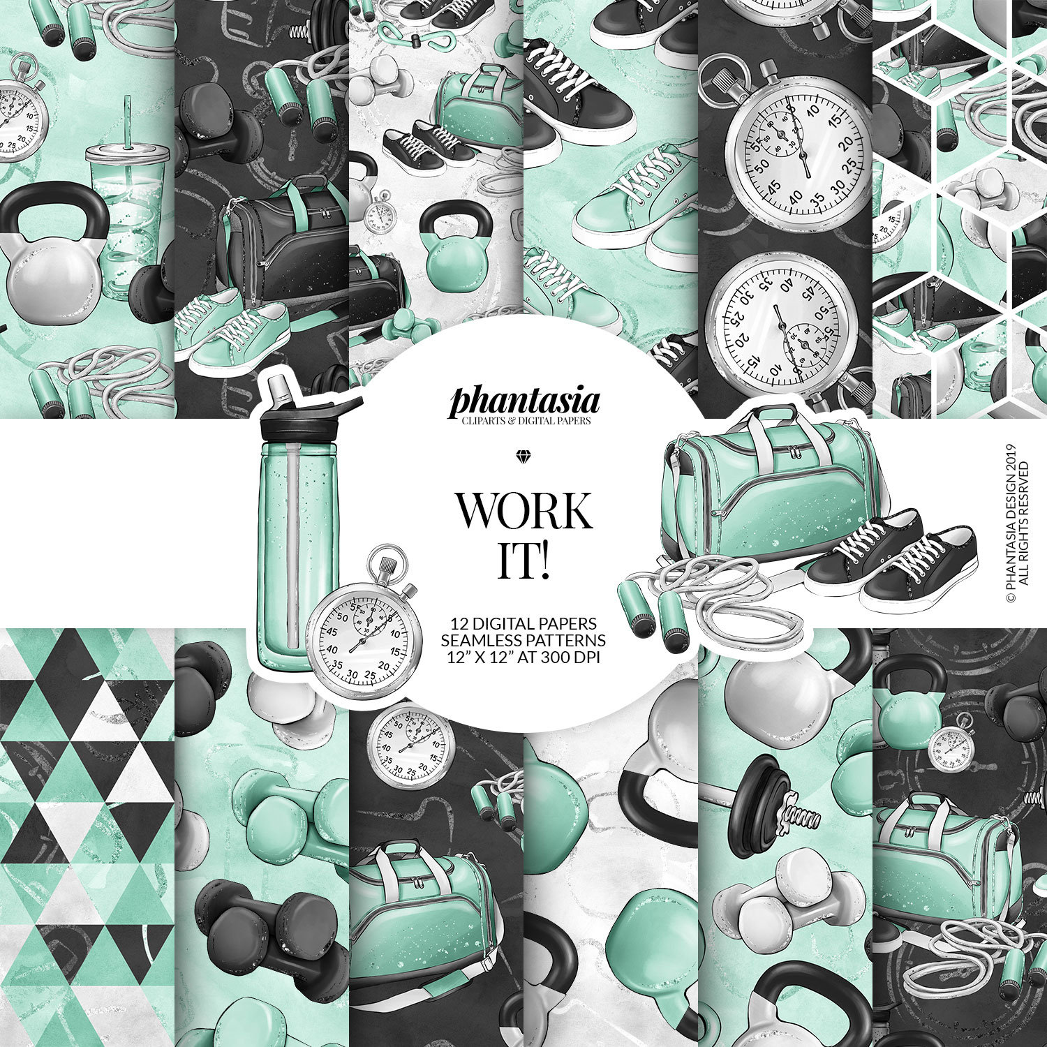 Digital Workout Collage Sheets - Etsy