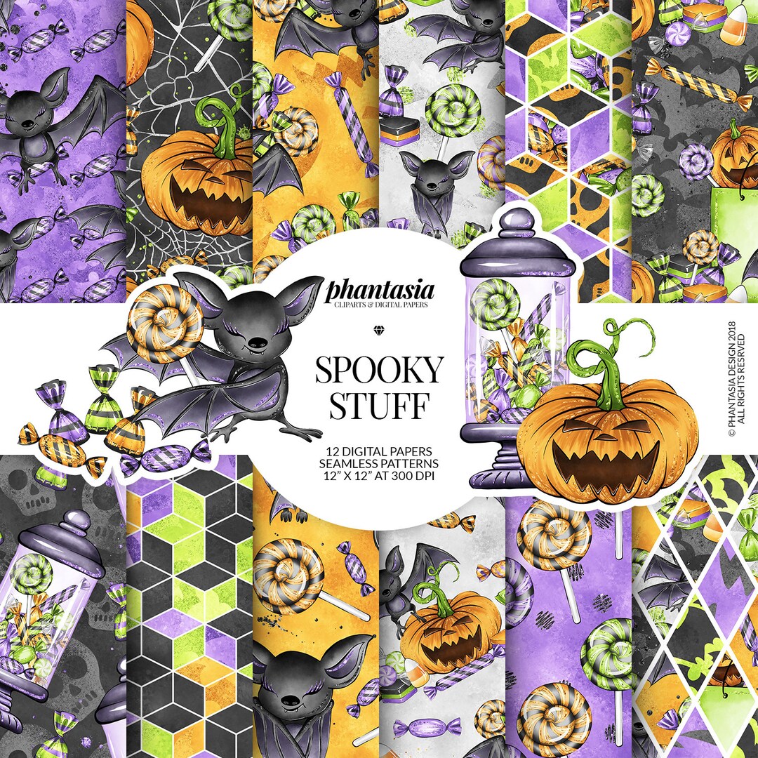 Halloween Digital Papers, Halloween Patterns, Pumpkins Pattern ...