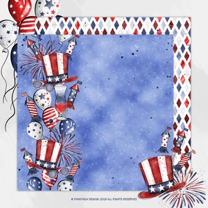 Independance Day Digital Paper, 4th of July Digital Paper, America ...