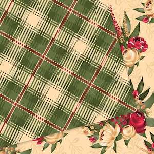 Christmas Floral Digital Papers, Christmas Background, Christmas ...