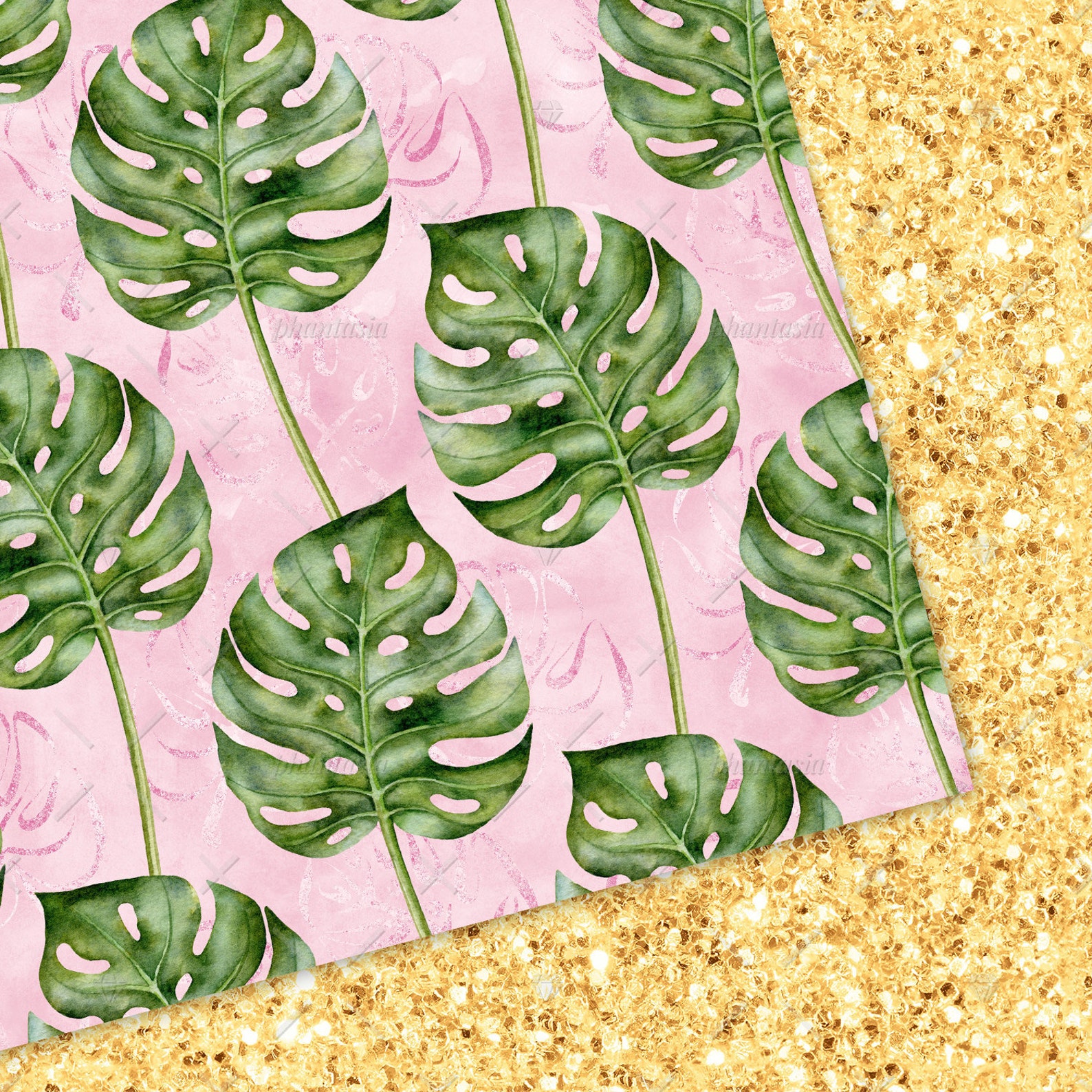 Tropical Digital Paper, Summer Digital, Exotic Patterns, Tropical ...