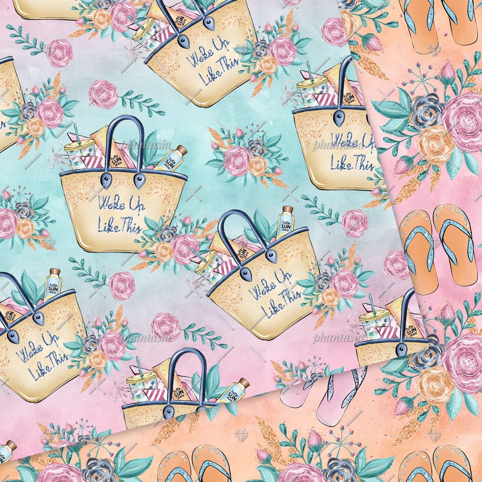 Poolside Digital Papers, Summer Papers, Summer Digital, Summer Planner ...