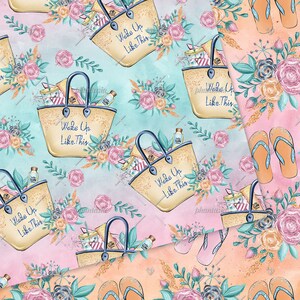 Poolside Digital Papers, Summer Papers, Summer Digital, Summer Planner ...