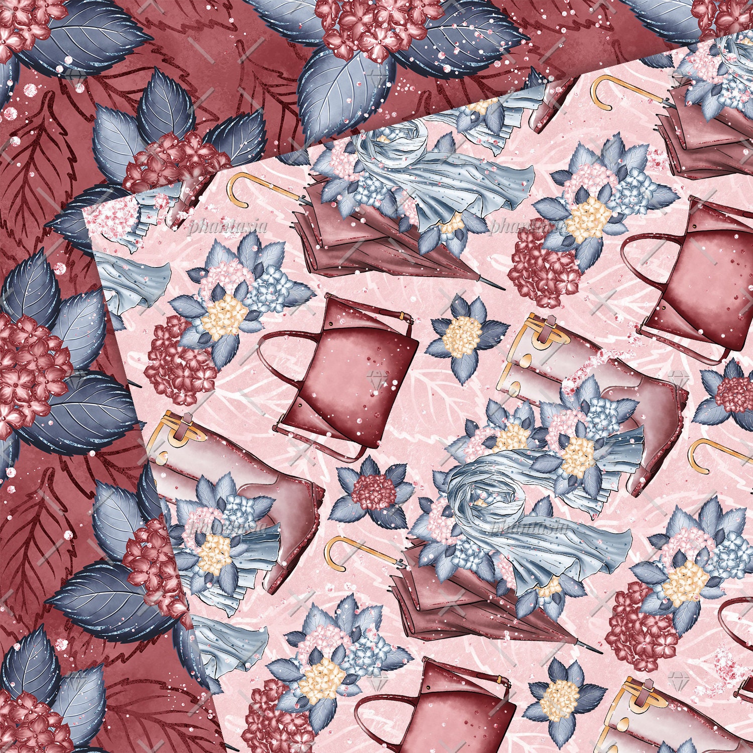 Autumn Digital Paper Fashion Pattern Fall Fashion Autumn | Etsy