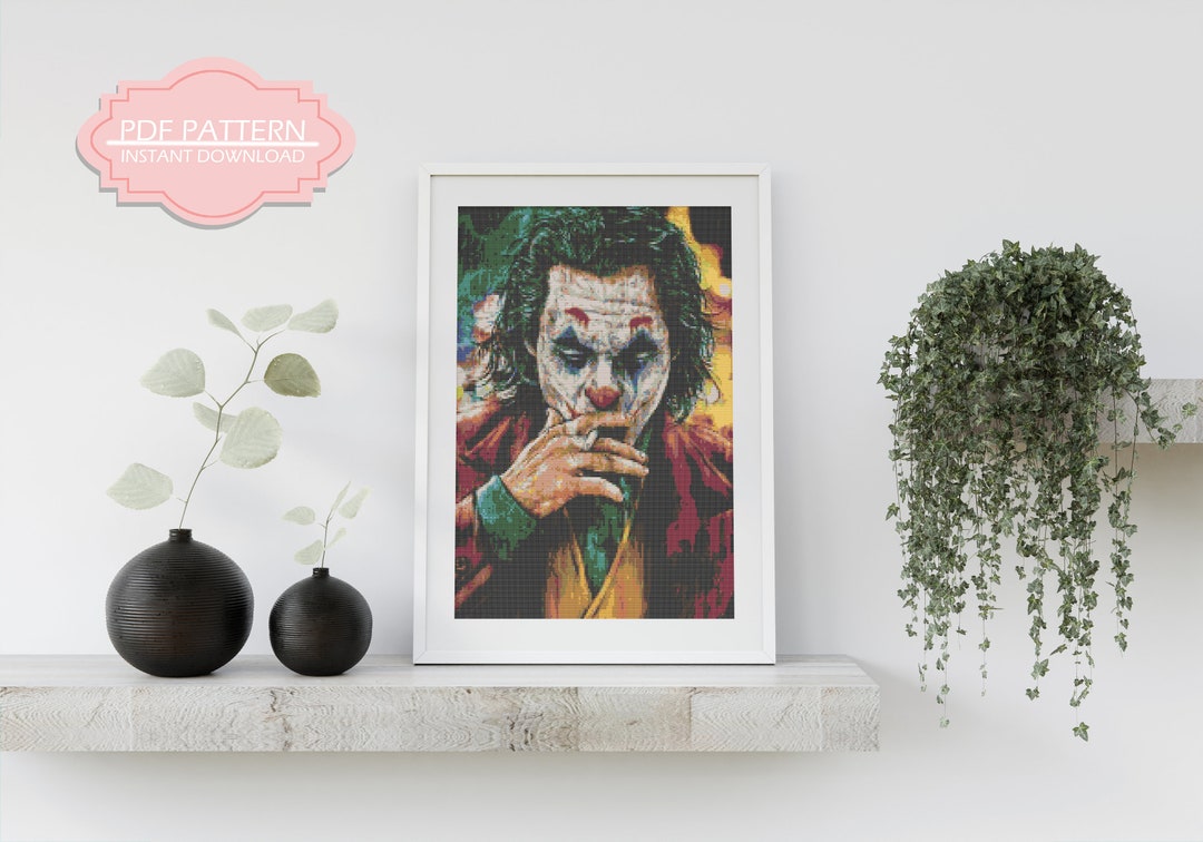 Smoking Joker Cross Stitch Pattern - Etsy