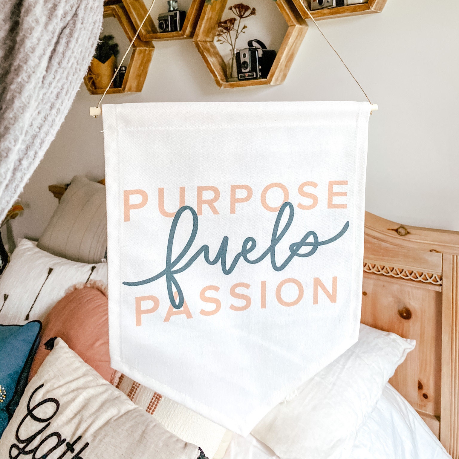 Purpose Fuels Passion Banner Inspirational Banner Hanging Banner Girl ...