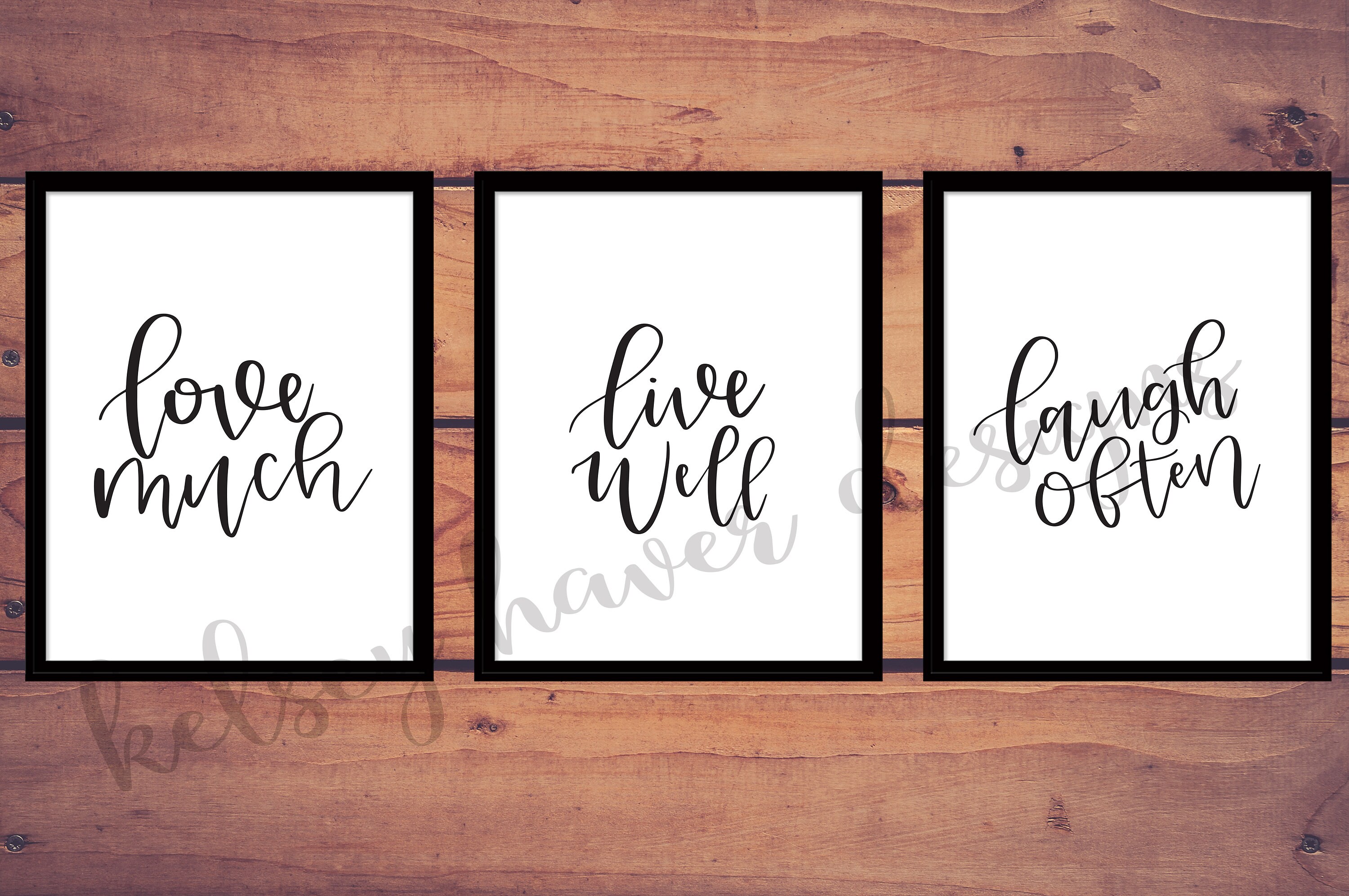 Love Much, Live Well, Laugh Often Pack of Three Digital Downloads - Etsy