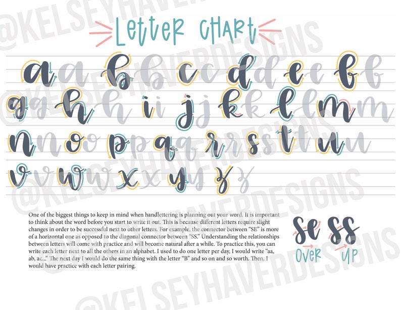 Intro to Lettering & Letter Forms Workbook Digital Download - Etsy