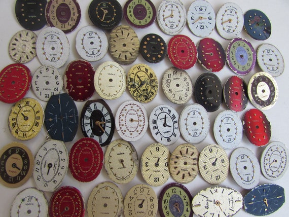50 Pieces. Little Watch Face Dials13 Mm Oval From Old Watch | Etsy
