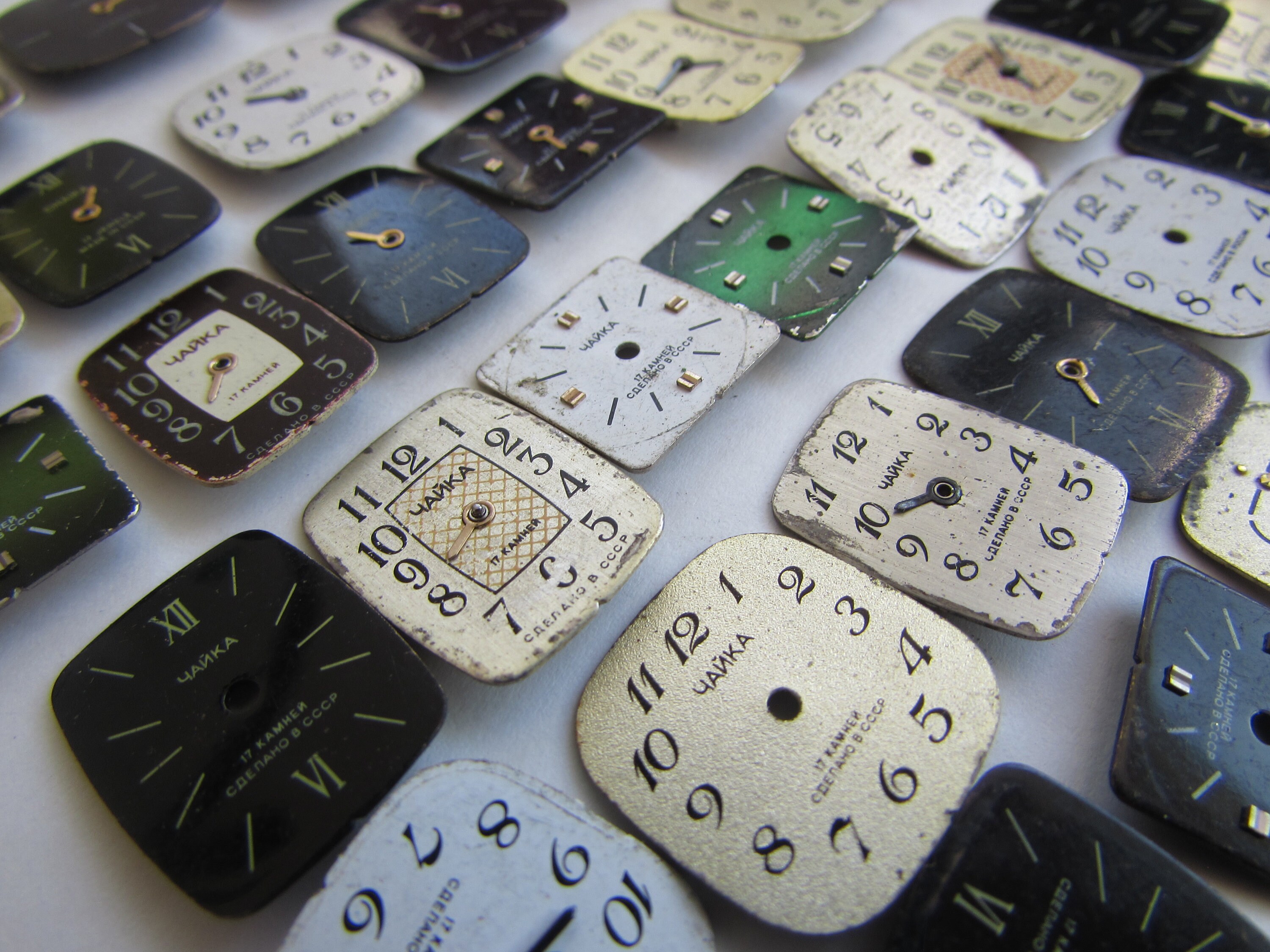 48 Pieces. Little Watch Face Dials,13 Mm From Old Watch Parts, & Dials ...