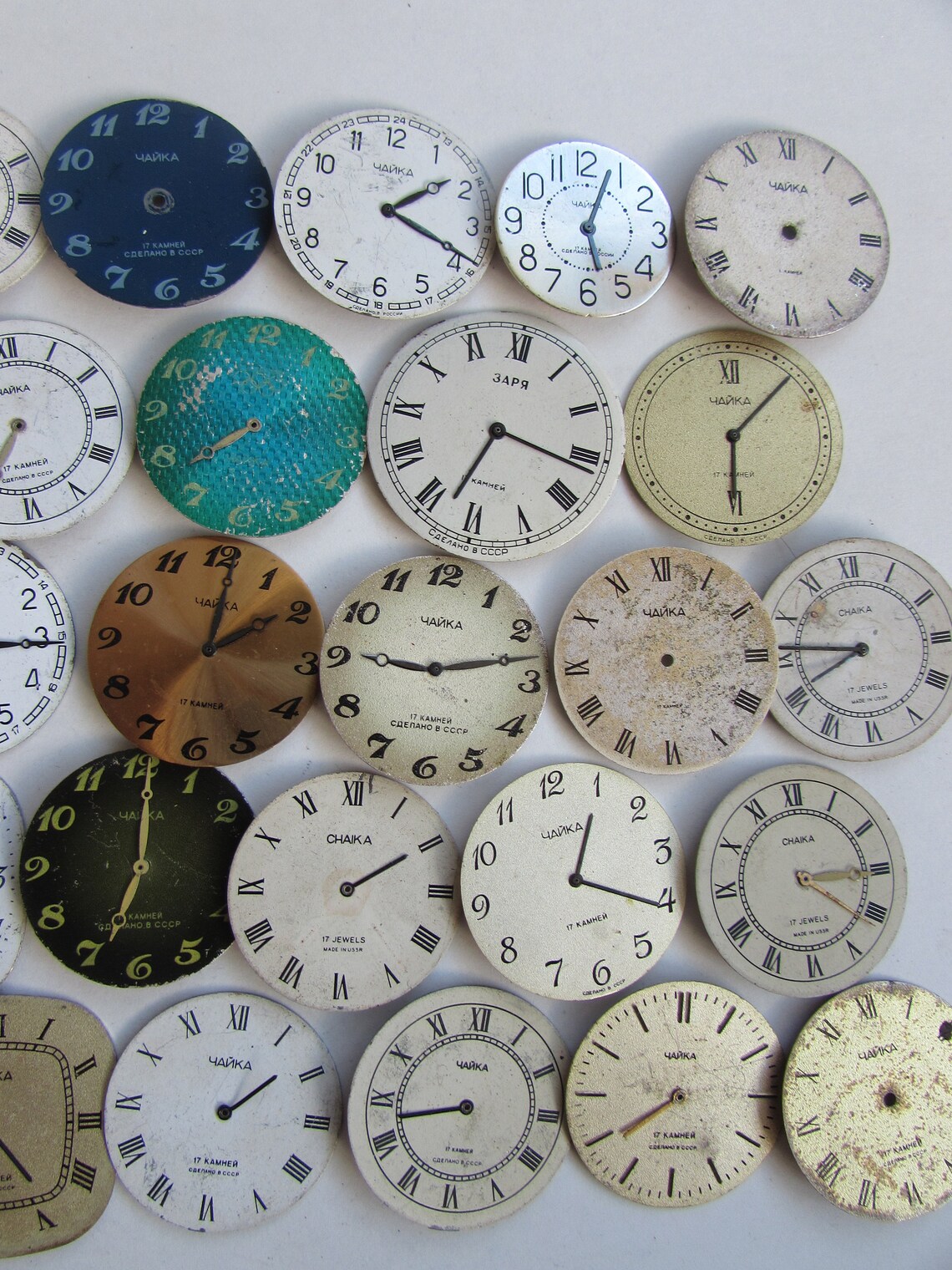 Vintage 100 Pieces. Big Watch Face Dials, 27-29 Mm Round From Old Watch ...