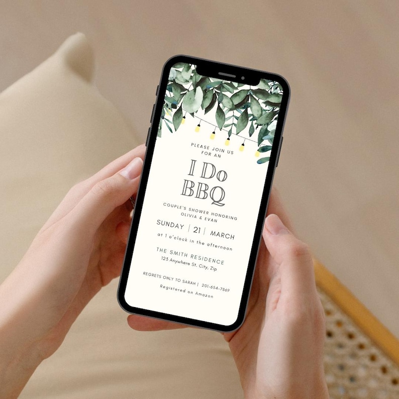 Editable BBQ Couple's Shower Invitation: Joint Wedding Celebration ...