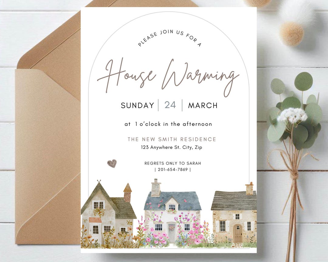 Editable Digital House Warming Invitation Template | New Home ...