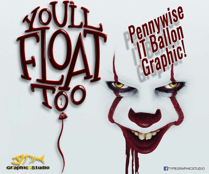 Pennywise IT Movie Balloon Design- Transfer -digital Image Png Instant ...