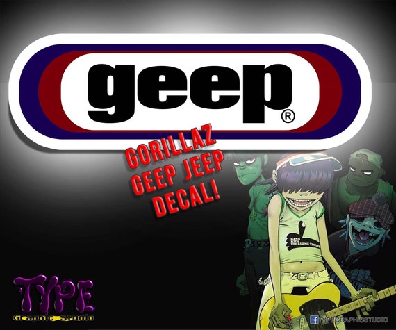 Gorillaz Geep Jeep 2d Sticker Gorillas Decal 2 Bonesy - Etsy