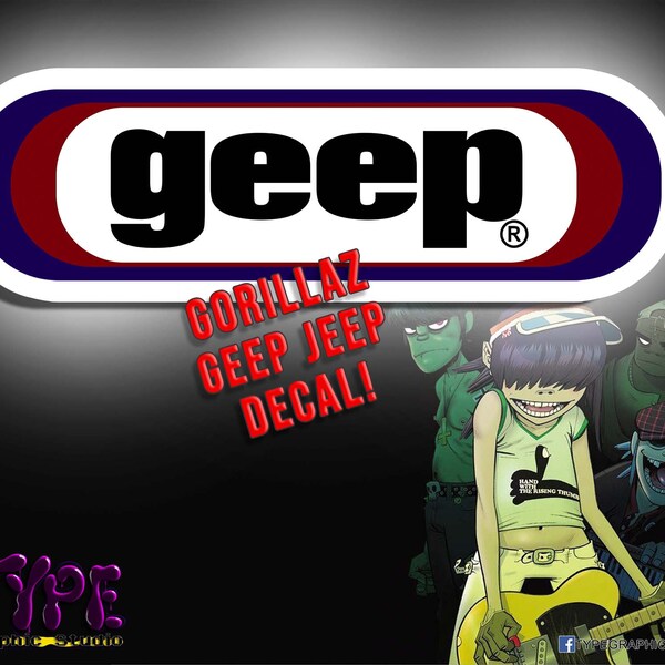 Gorillaz Jeep Decal - Etsy
