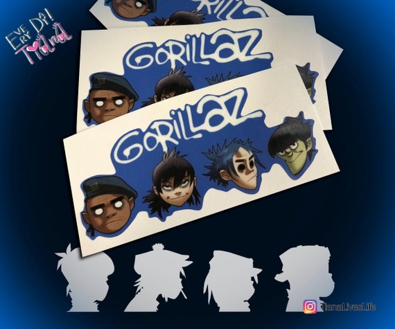 Gorillaz Band Sticker Gorillas Rusell Decal Gorillas | Etsy