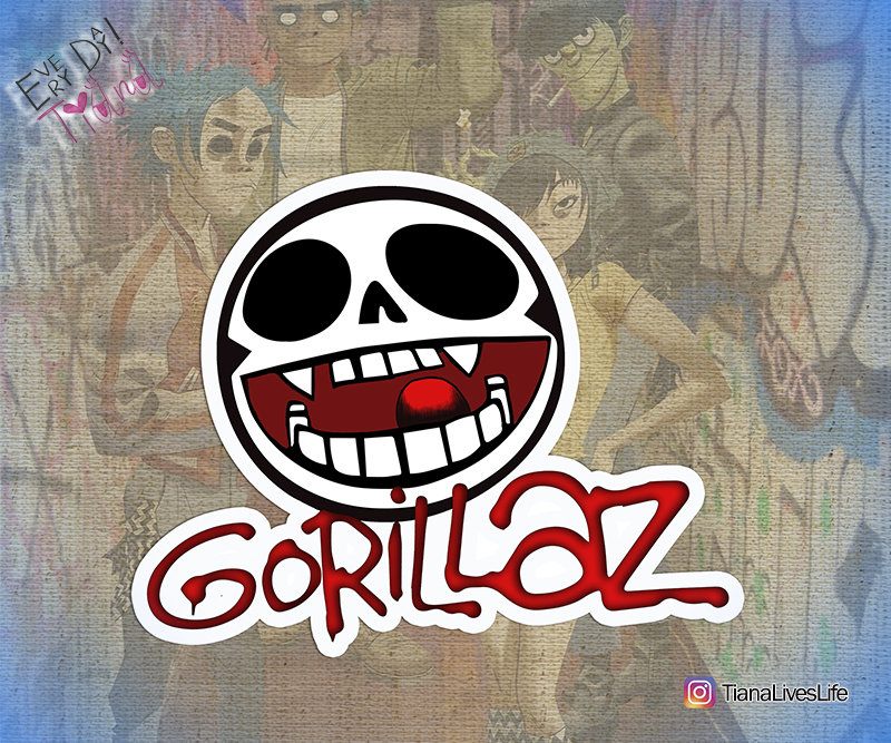 Gorillaz Sticker gorillaz decal 2 Bonesy Skull noodle | Etsy