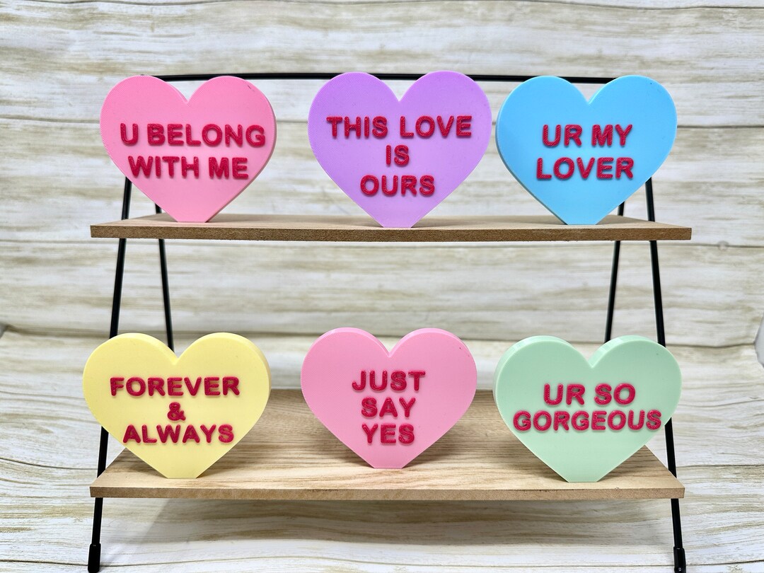 Pop Star Candy Heart Trinkets: Valentine's Day Tiered Tray Decor - Etsy