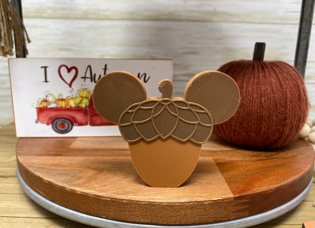 Mickey Acorn Tray Trinket (disney Fall Tiered Tray Decor, Autumn ...