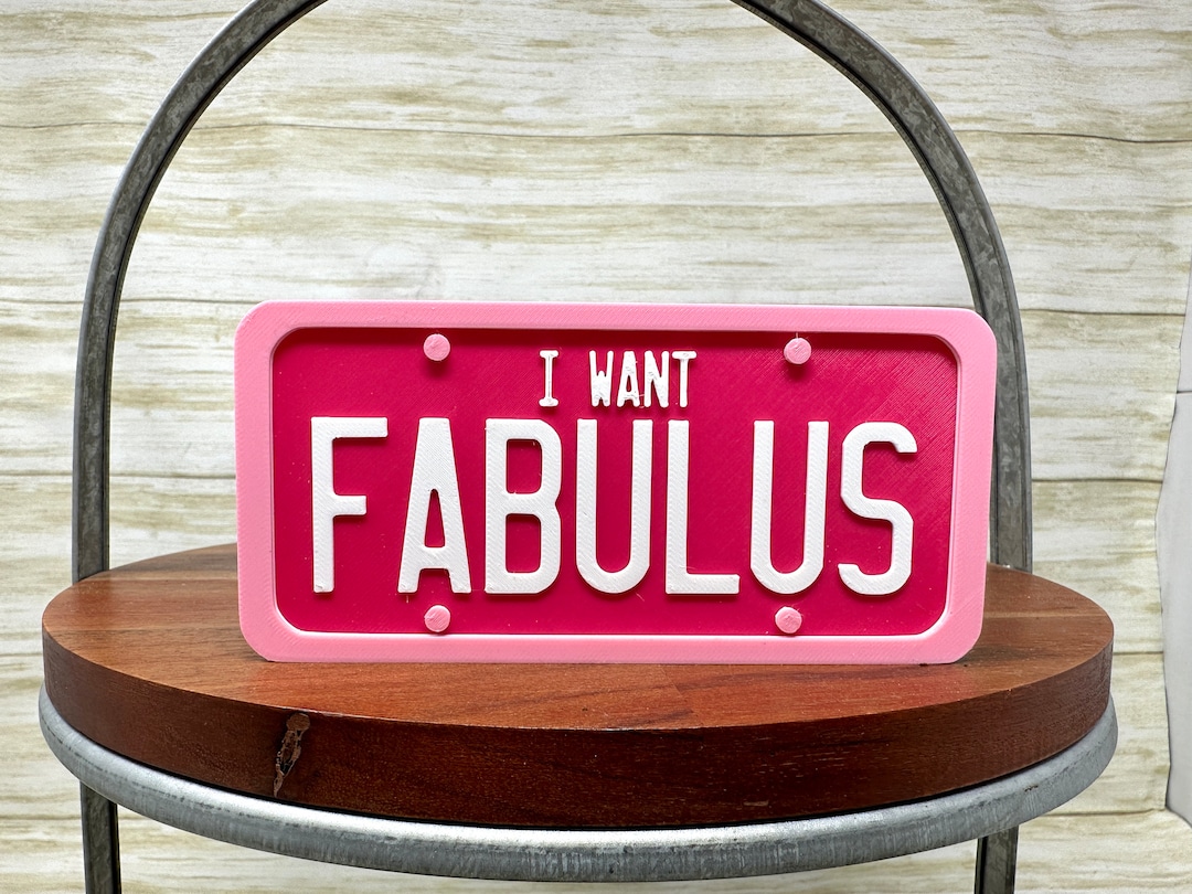 FABULUS License Plate Trinket | HSM Decor - Etsy