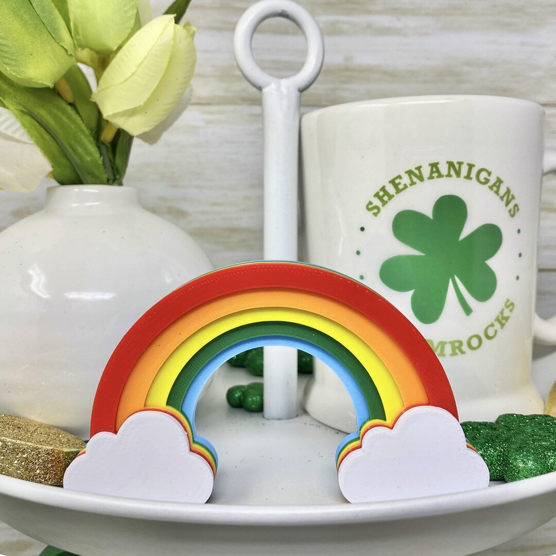 Over the Rainbow Trinket: St Patrick's Day Tiered Tray Decor - Etsy