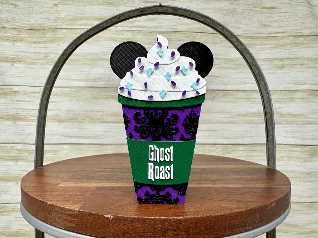 Ghost Roast Latte Tray Trinket ( Halloween Tiered Tray, Haunted Mansion ...