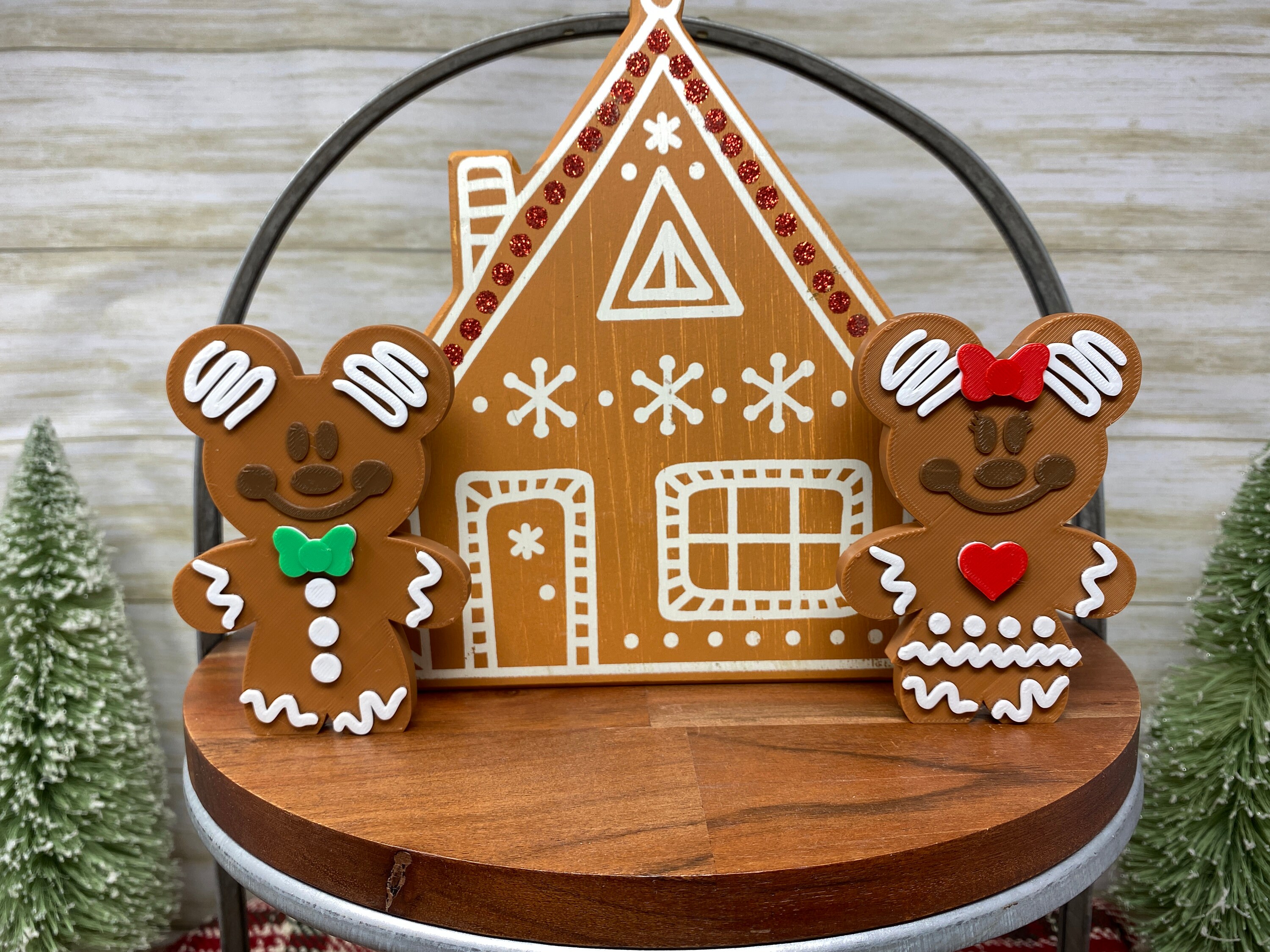 Mickey and Minnie Gingerbread Tray Trinkets disney Christmas - Etsy