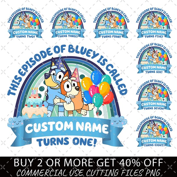 Bluey Birthday Png 1 - Etsy