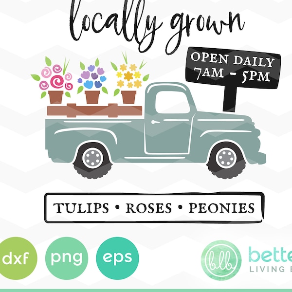 Flower Truck Svg - Etsy
