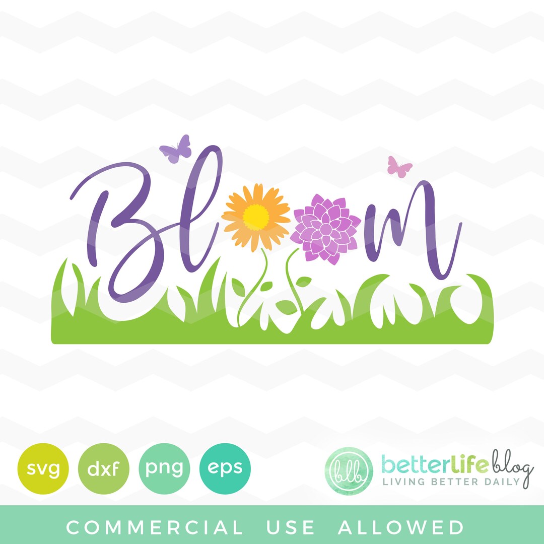Bloom Svg: Spring Bloom SVG File, Spring Bloom DXF Silhouette Cameo ...