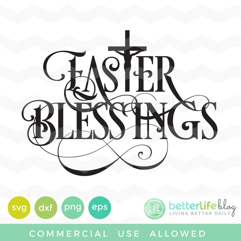 Easter Blessings Svg: Easter Blessing Word Art SVG File DXF - Etsy