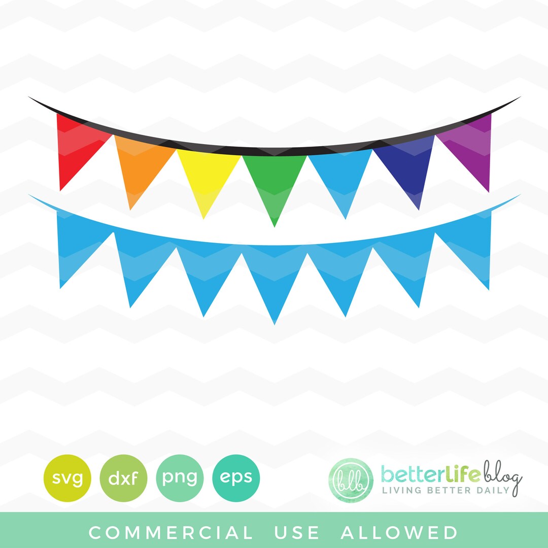 Pennant Flags SVG File: Back to School SVG, DXF Silhouette Cameo ...