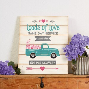 Valentine's Day Truck Svg, Love SVG Files, Heart Svg Loads of Love ...