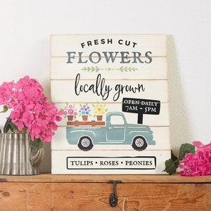 Spring Flowers Truck Svg, Spring SVG Bundle: Locally Grown Fresh Cut ...