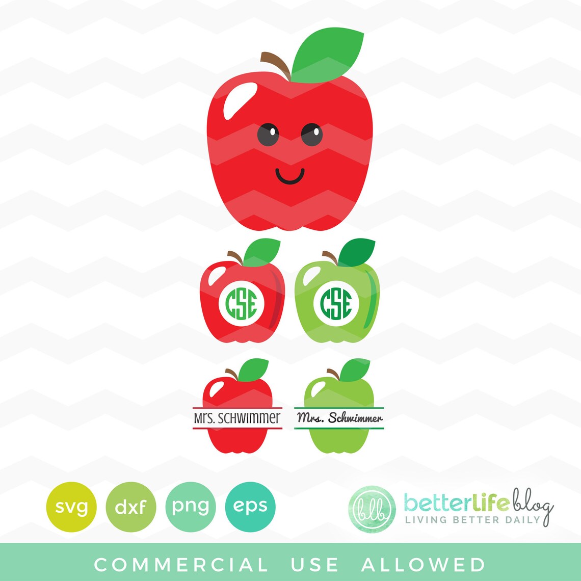 School Apples SVG File: Back to School SVG DXF Silhouette - Etsy