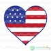 Flag Heart SVG File - American Flag SVG USA Heart Dxf Silhouette Cameo ...