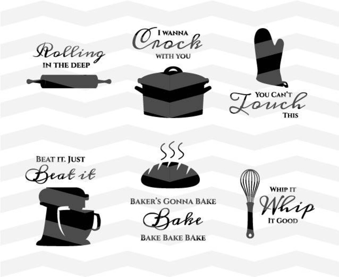 Kitchen SVG Files - Kitchen Sayings DXF Silhouette Cameo Cricut Explore ...