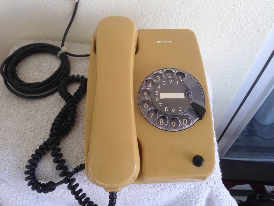 Vintage Rotary Dial Telephone SIEMENS ( Dark Yellow-mustard Color) - Etsy