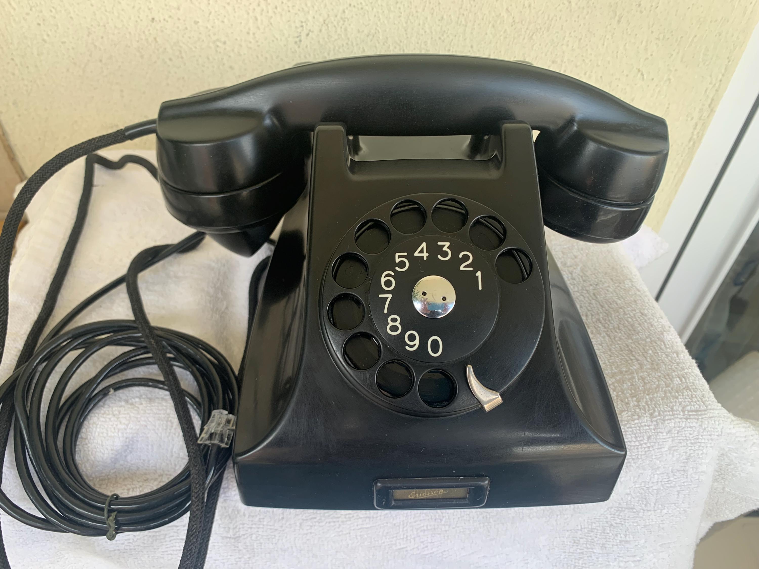 Antique Telephone ERICSSON Black Bakelite(sweden) - Etsy