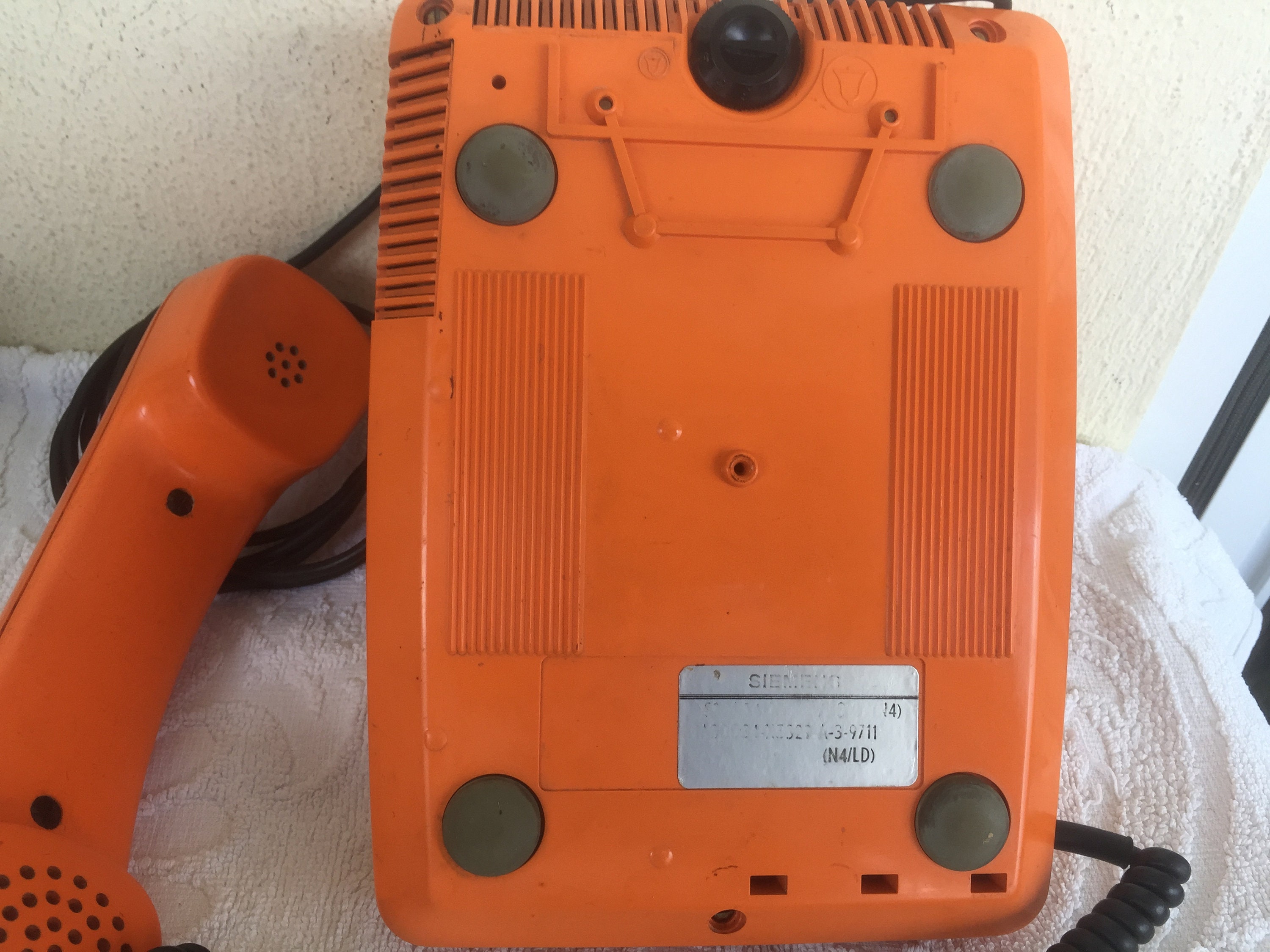 Vintage Rotary Dial Telephone Siemens orange Color - Etsy