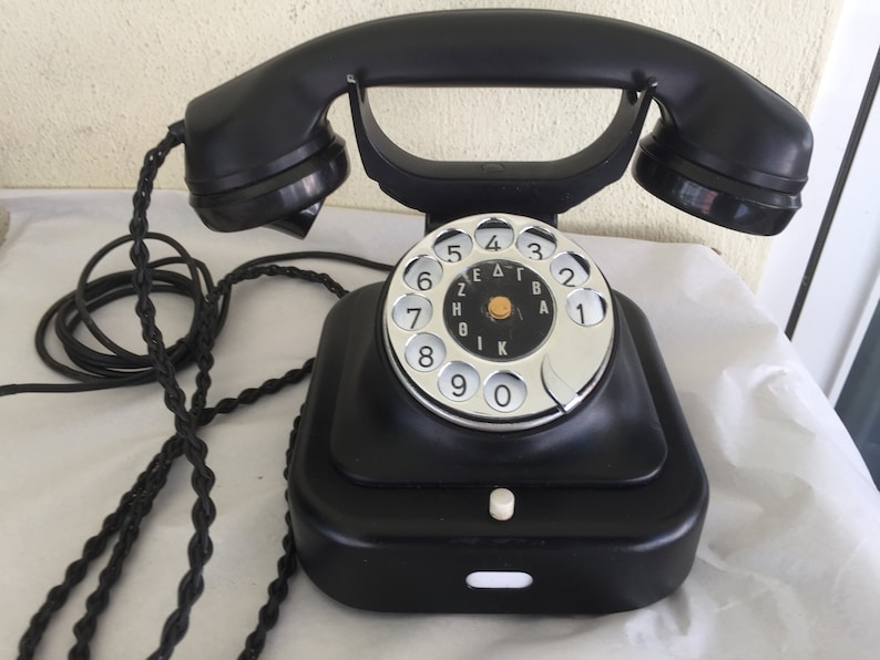 Antique telephone SIEMENS W-28 Iron and bakelite year 1/ 1933 | Etsy