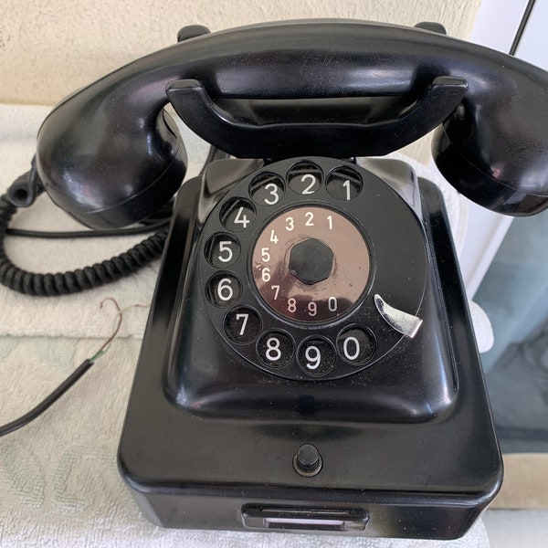 Black Bakelite Phone - Etsy