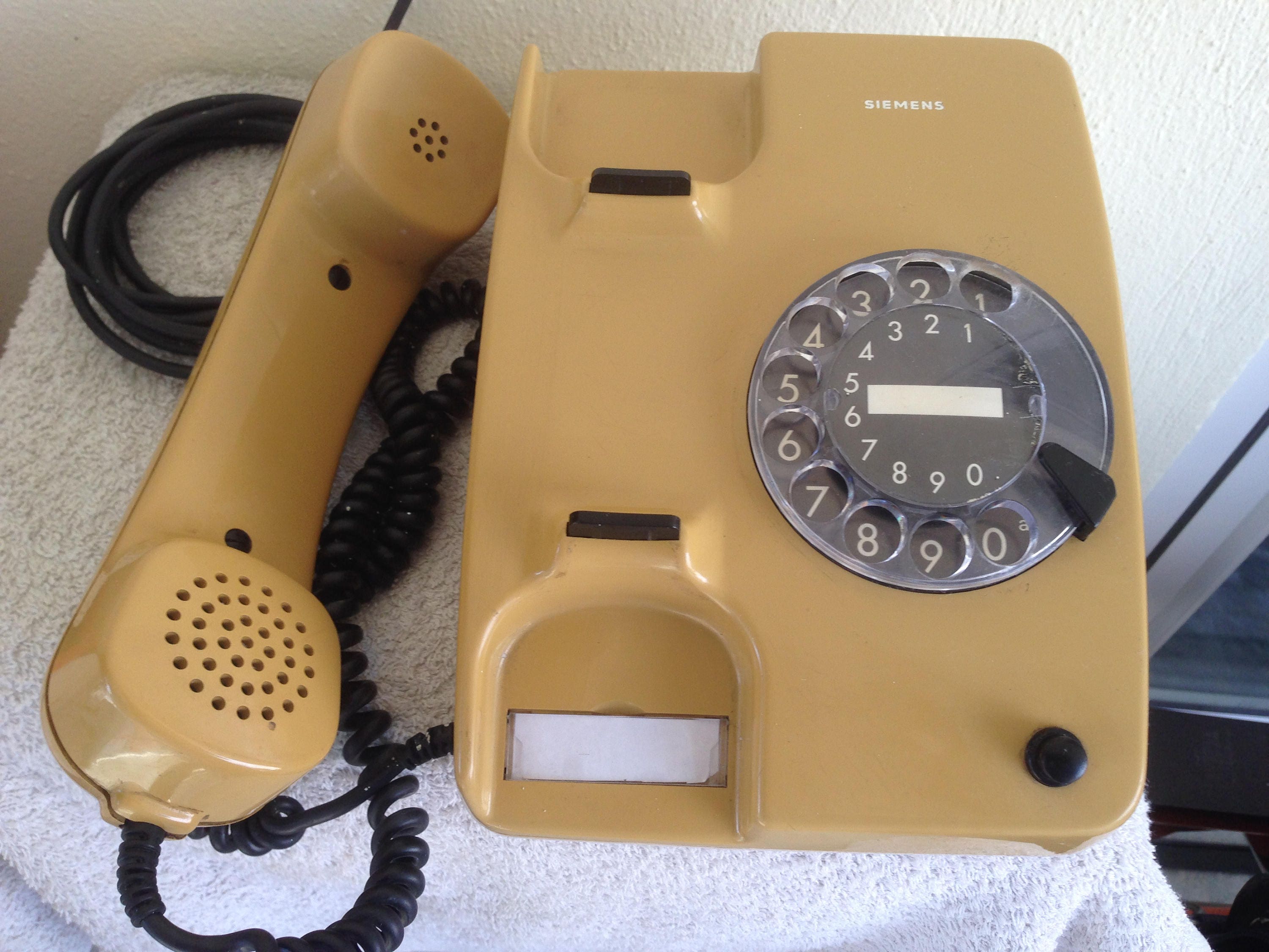 Vintage Rotary Dial Telephone SIEMENS ( Dark Yellow-mustard Color) - Etsy