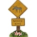 Miniature 'moose Xing' Sign, Forest Sign, Camping Garden Sign, Animal ...