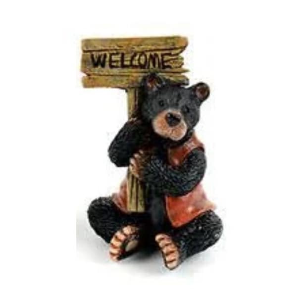 Bear Holding Welcome Sign - Etsy