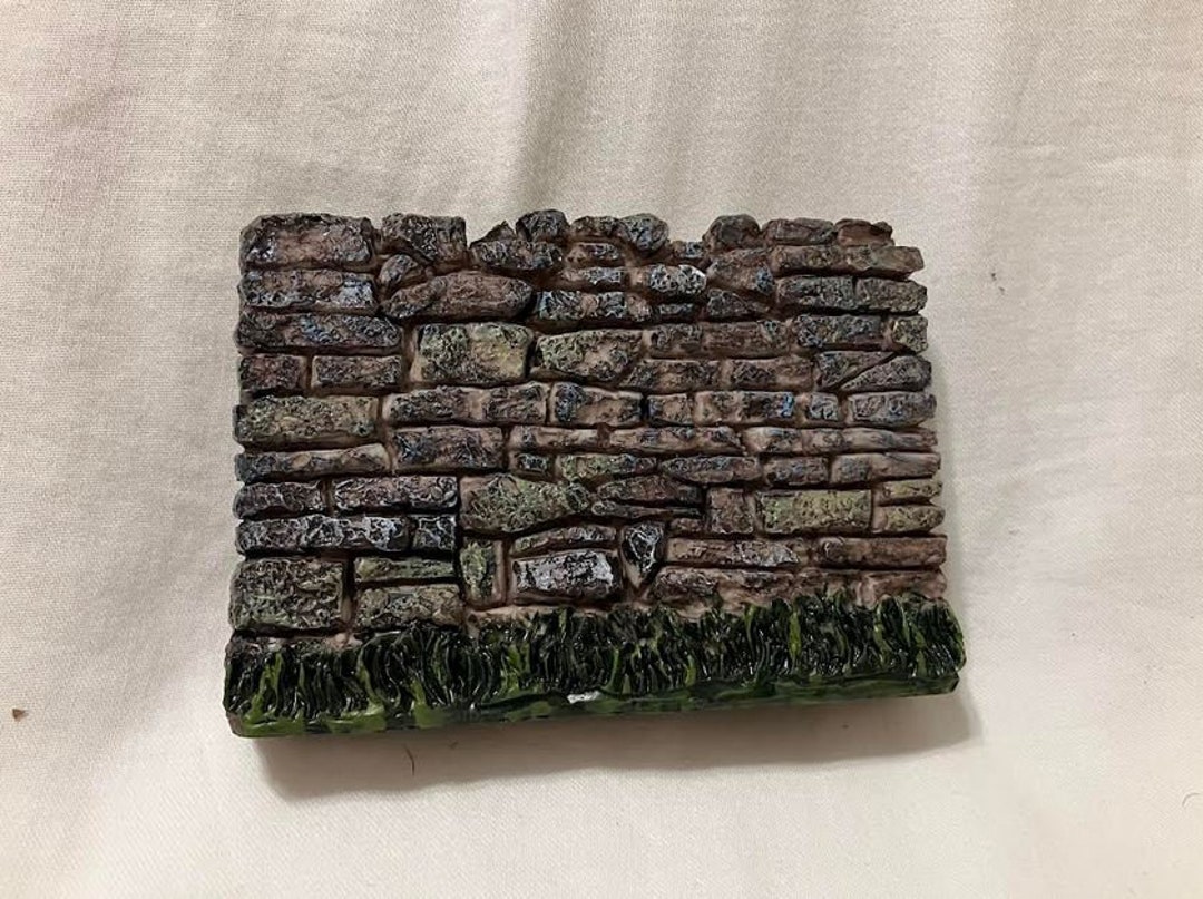 Miniature Rock Wall, Fairy Garden Textured Stone Wall. Fairy Garden ...